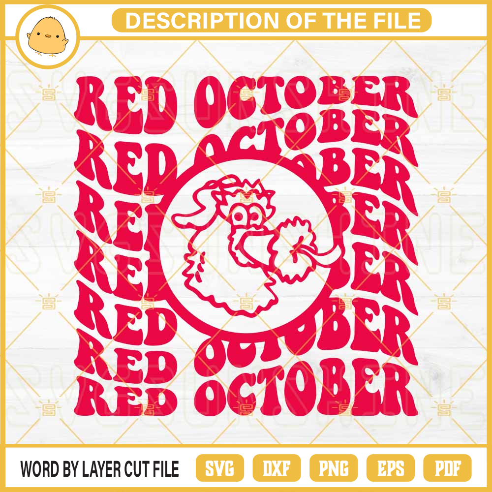 Red October Phillies SVG, Philadelphia Phillies SVG PNG DXF | Inspire ...