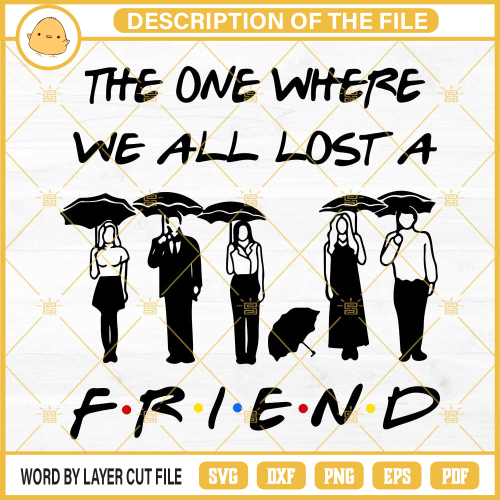 RIP Matthew Perry Svg, The One Where We All Lost A Friend Sv | Inspire ...