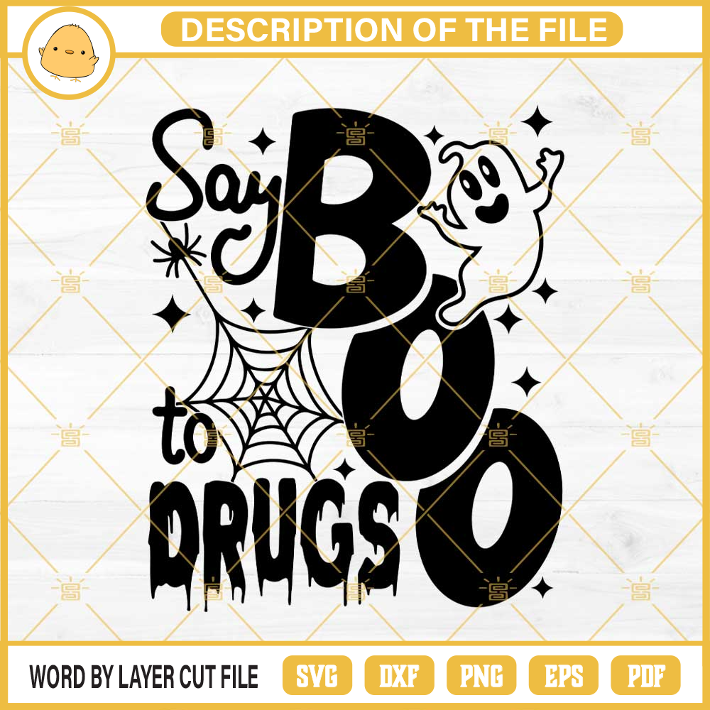 Say Boo To Drugs SVG, Red Ribbon Week Halloween SVG PNG DXF | Inspire ...