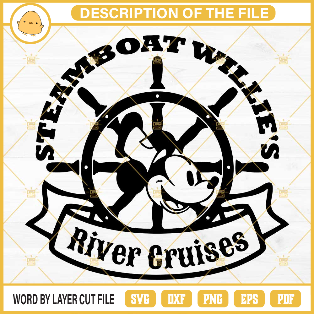 Steamboat Willie Mickey Mouse River Cruises SVG PNG Cut File | Inspire ...