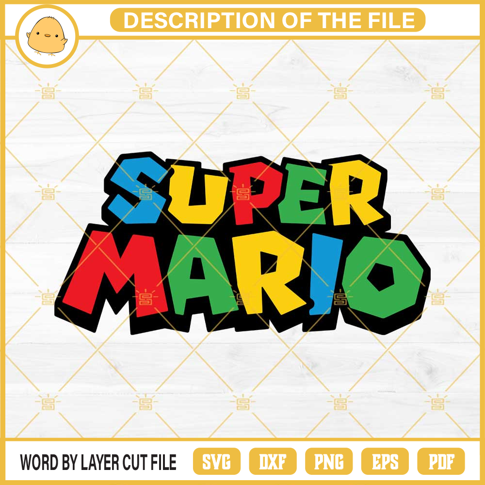 Super Mario Logo SVG, Super Mario Bros SVG PNG EPS DXF File1 | Inspire ...