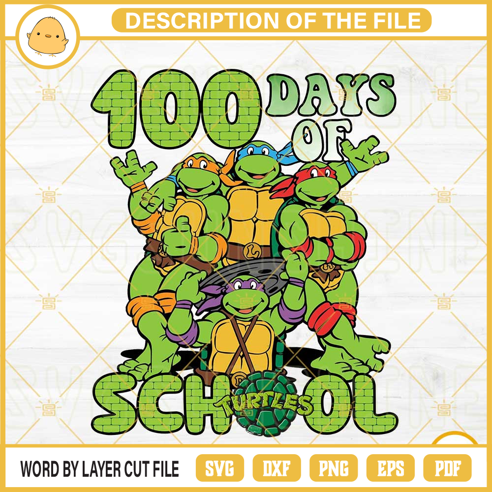 Teenage Mutant Ninja Turtles 100 Days of School PNG File Des | Inspire ...