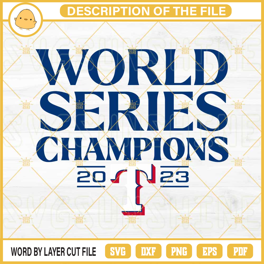 Texas Rangers World Series Champions 2023 SVG PNG Files1450 | Inspire Uplift