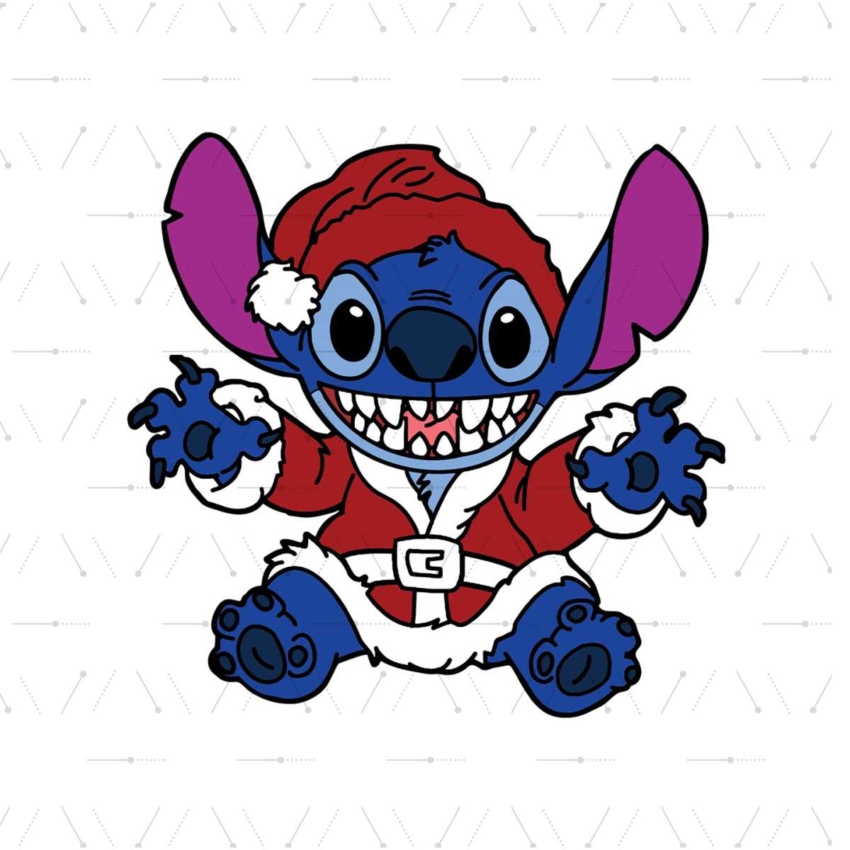 Santa Stitch SVG, Disney Stitch SVG, Santa Costume Lilo Stit | Inspire ...