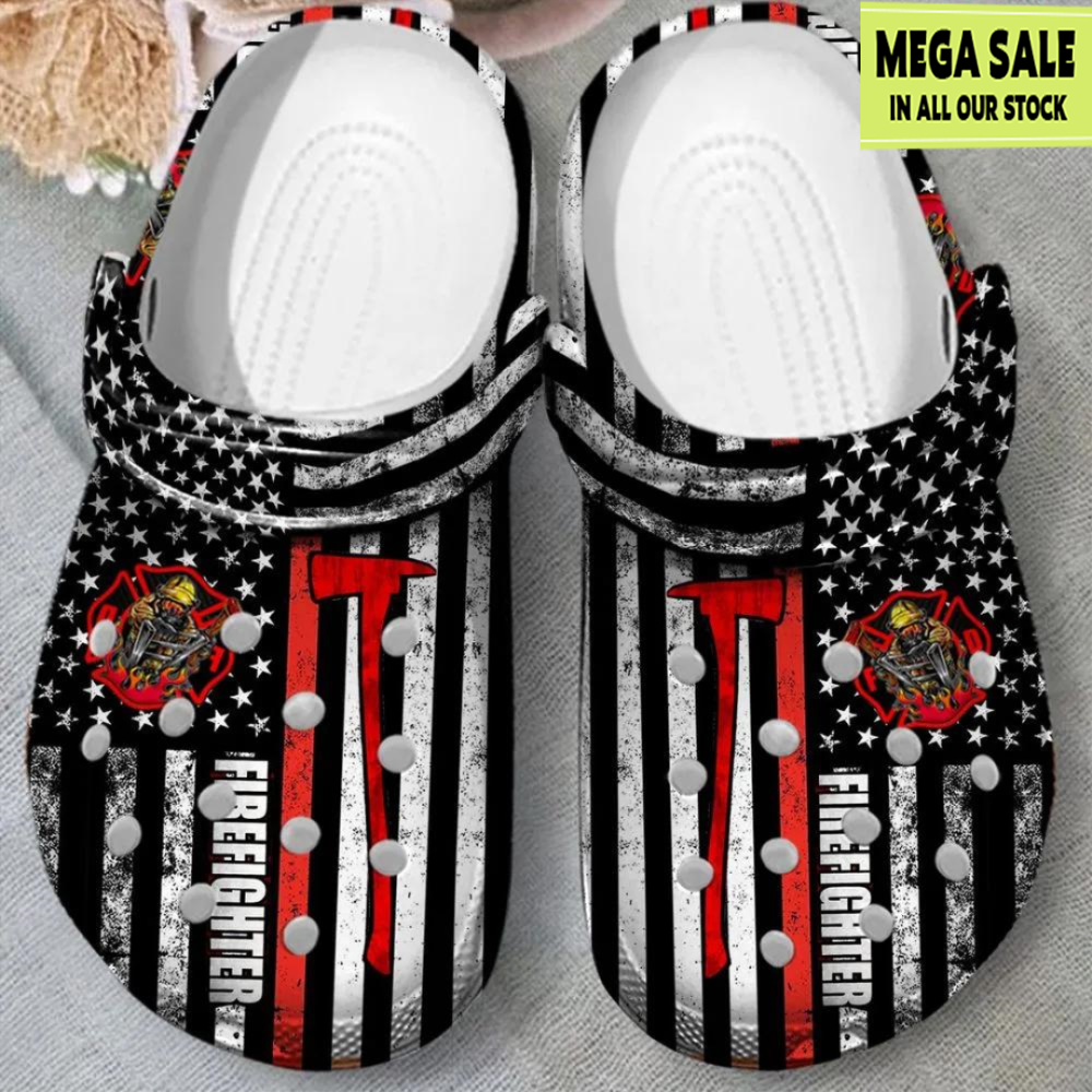 American Firefighter Crocs For Men, Custom Crocs | Inspire Uplift