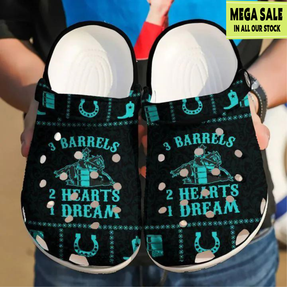 Barrel Racing 3 Barrels 2 Hearts 1 Dream Crocs Crocband Shoe | Inspire ...