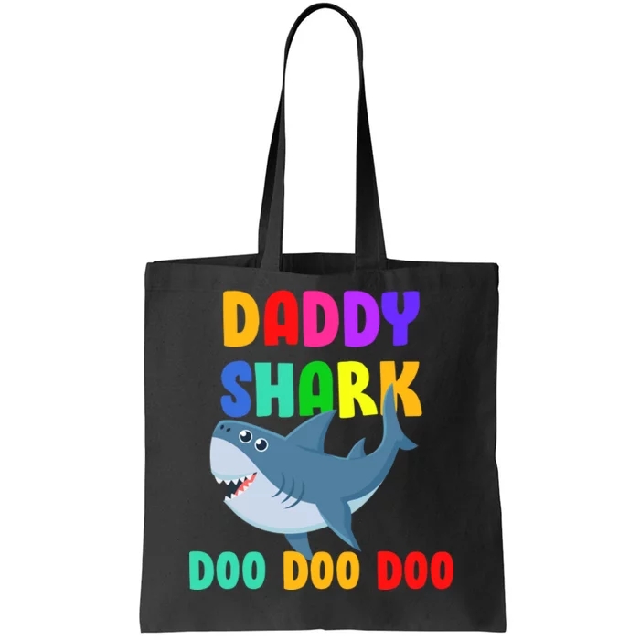 Colorful Daddy Shark Doo Doo Doo Tote Bag | Inspire Uplift