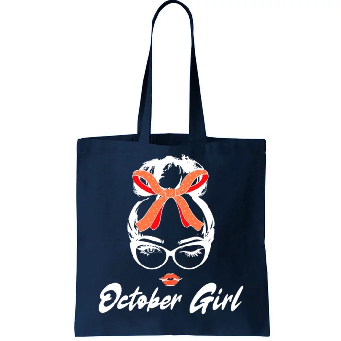 Cute October Girl Birthday Tote Bag | Inspire Uplift
