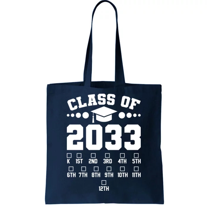 Future Class Of 2033 Check Mark Chart Tote Bag | Inspire Uplift