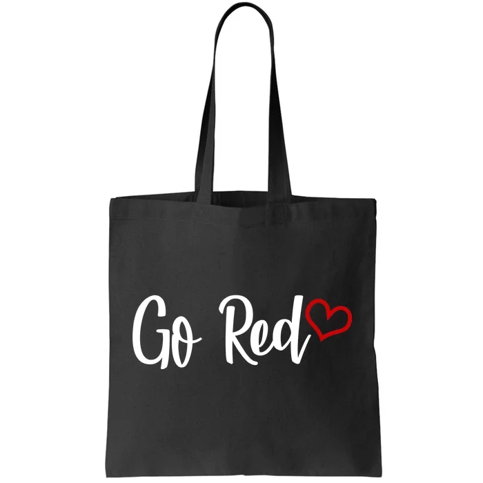 Go Red Heart Health Awareness Logo Tote Bag | Inspire Uplift