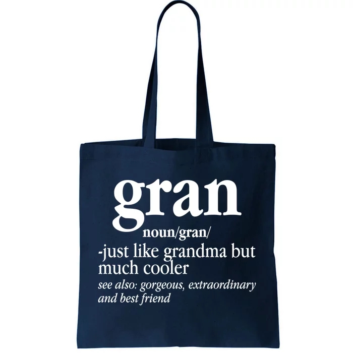 Gran Funny Definition Grandmother Tote Bag | Inspire Uplift