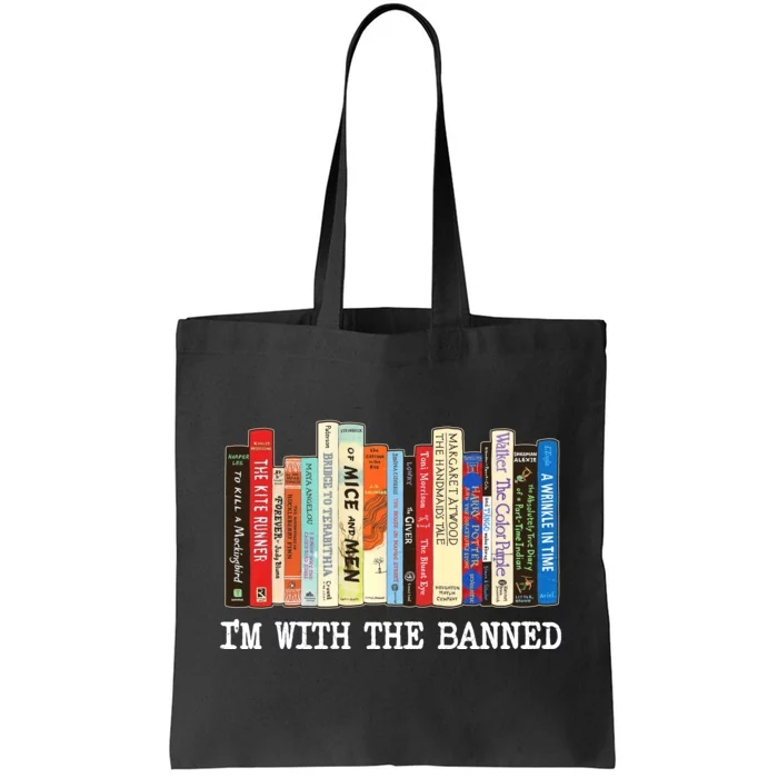 Im With The Banned Banned Books Reading Books Tote Bag | Inspire Uplift