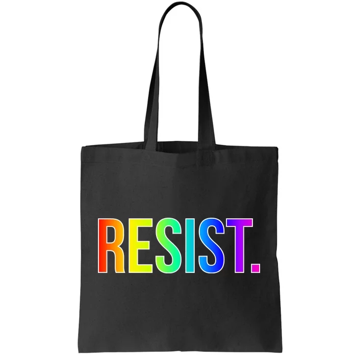 Resist. Rainbow Logo National Equality March Tote Bag - Inspire Uplift