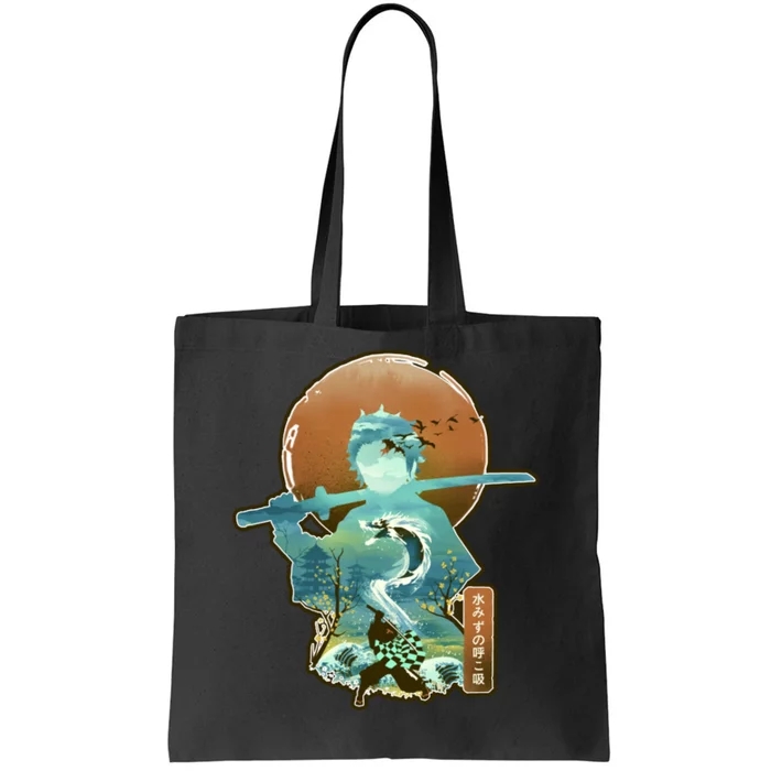 Ukiyo Breath Of Water Samurai Tote Bag | Inspire Uplift
