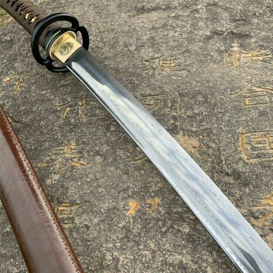 Japanese Battle Sword Samurai Katana Sharp Damascus Steel Bl | Inspire Uplift