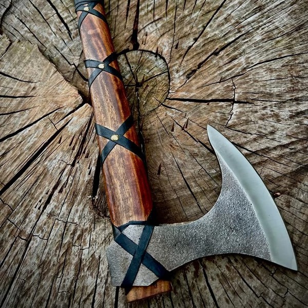 Personalized Viking Axe with Wooden Box Custom Bearded Battl | Inspire Uplift