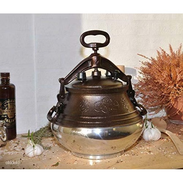 10 Ltr Afghan Kazan Pressure Cooker Heavy Duty,Dual Handles | Inspire ...