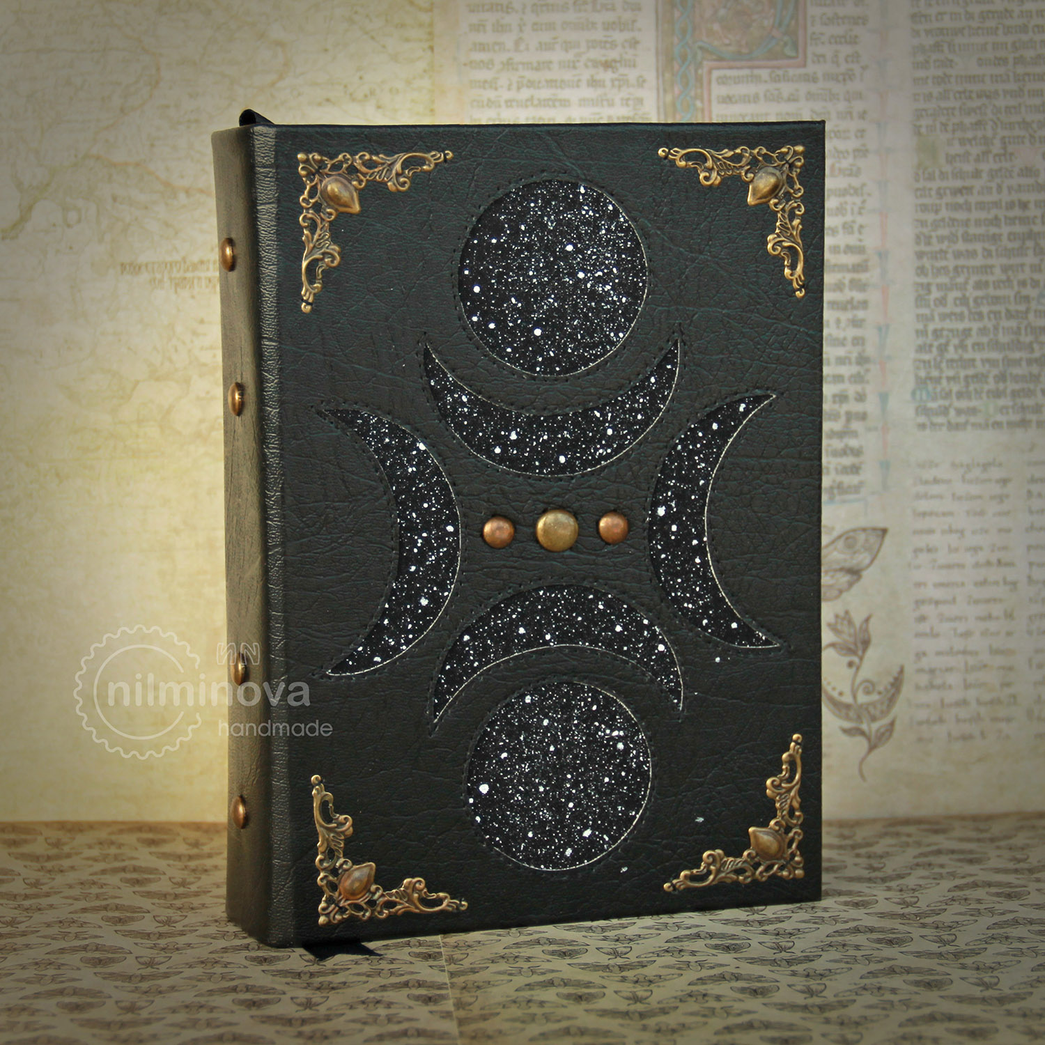 Crescent Moon cycle notebook Moon phase journal Full moon - Inspire Uplift