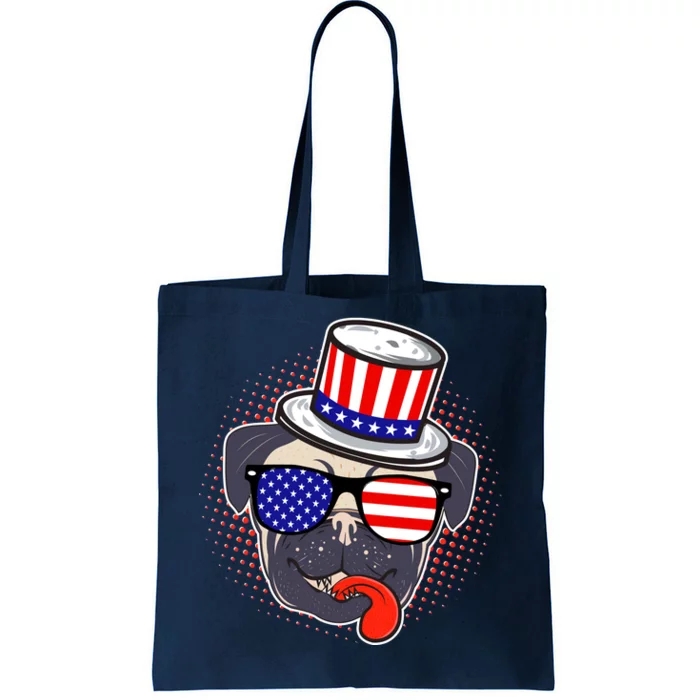 Uncle Sam Pug Tote Bag | Inspire Uplift