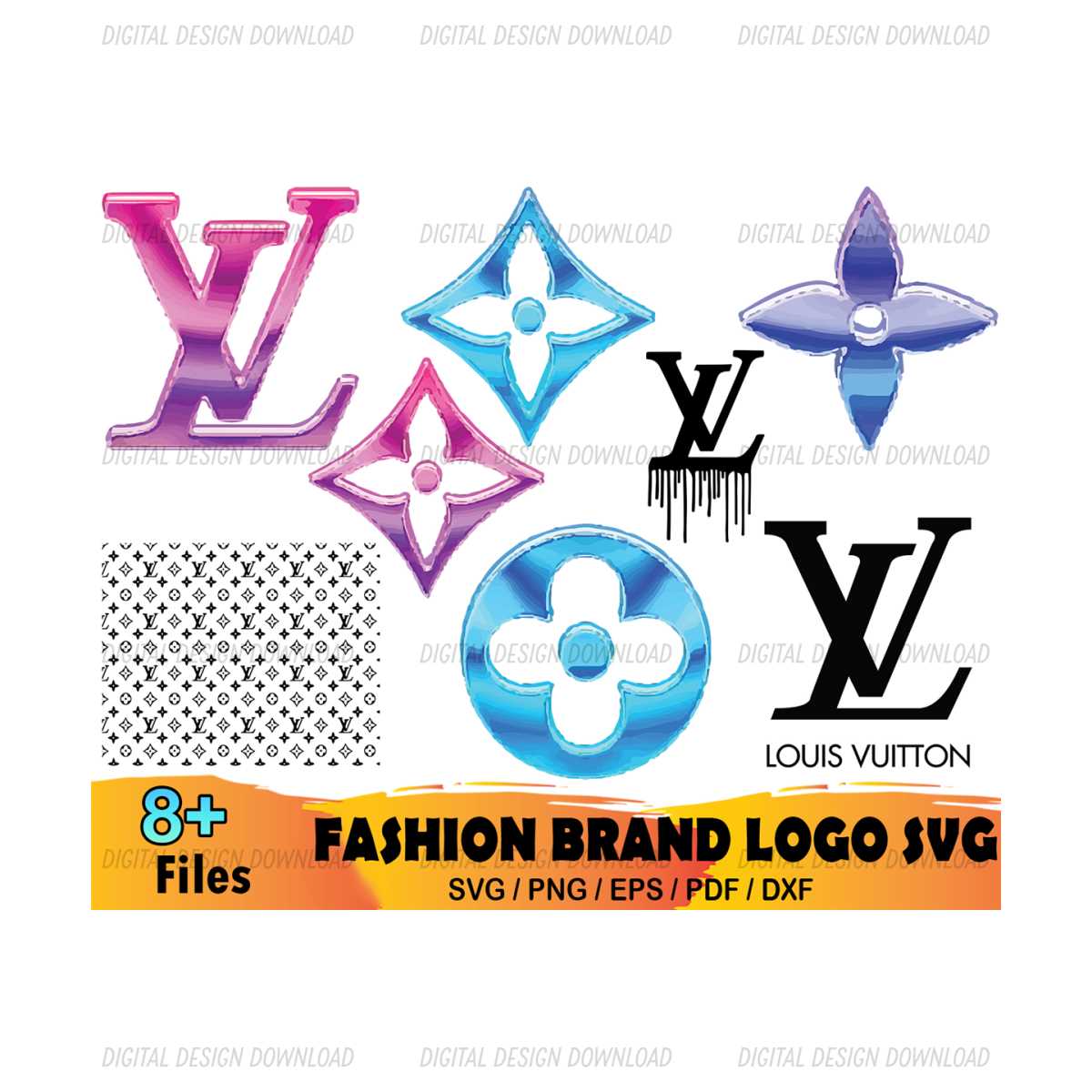 Louis Vuitton Bundle Svg, LV Logo Svg, LV Svg, LV Clipart | Inspire Uplift