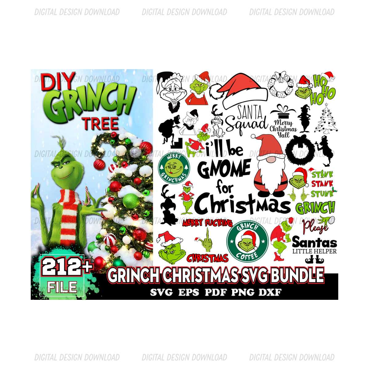 212 Grinch Svg Bundle, Christmas Svg, Grinch Svg, Xmas Svg, | Inspire ...