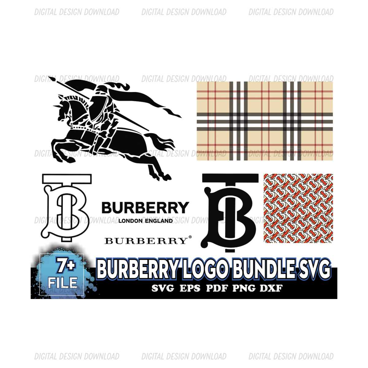 Burberry Logo Bundle Svg, Burberry Logo Svg, Brand Logo Svg, | Inspire ...