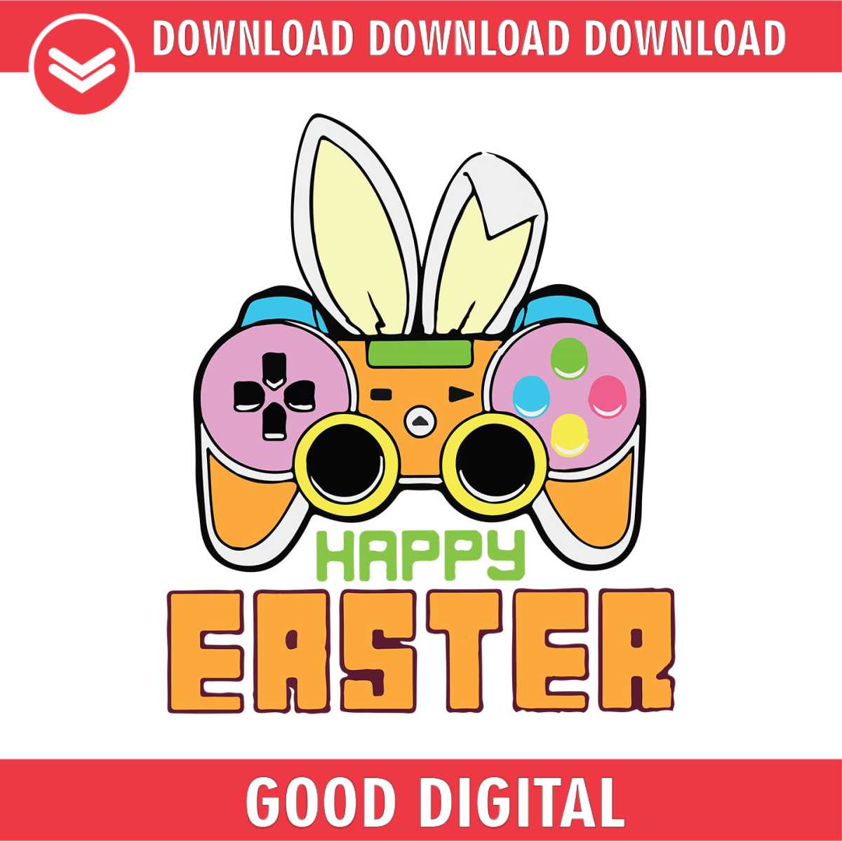 Happy Easter Game Day Bunny PNG | Inspire Uplift