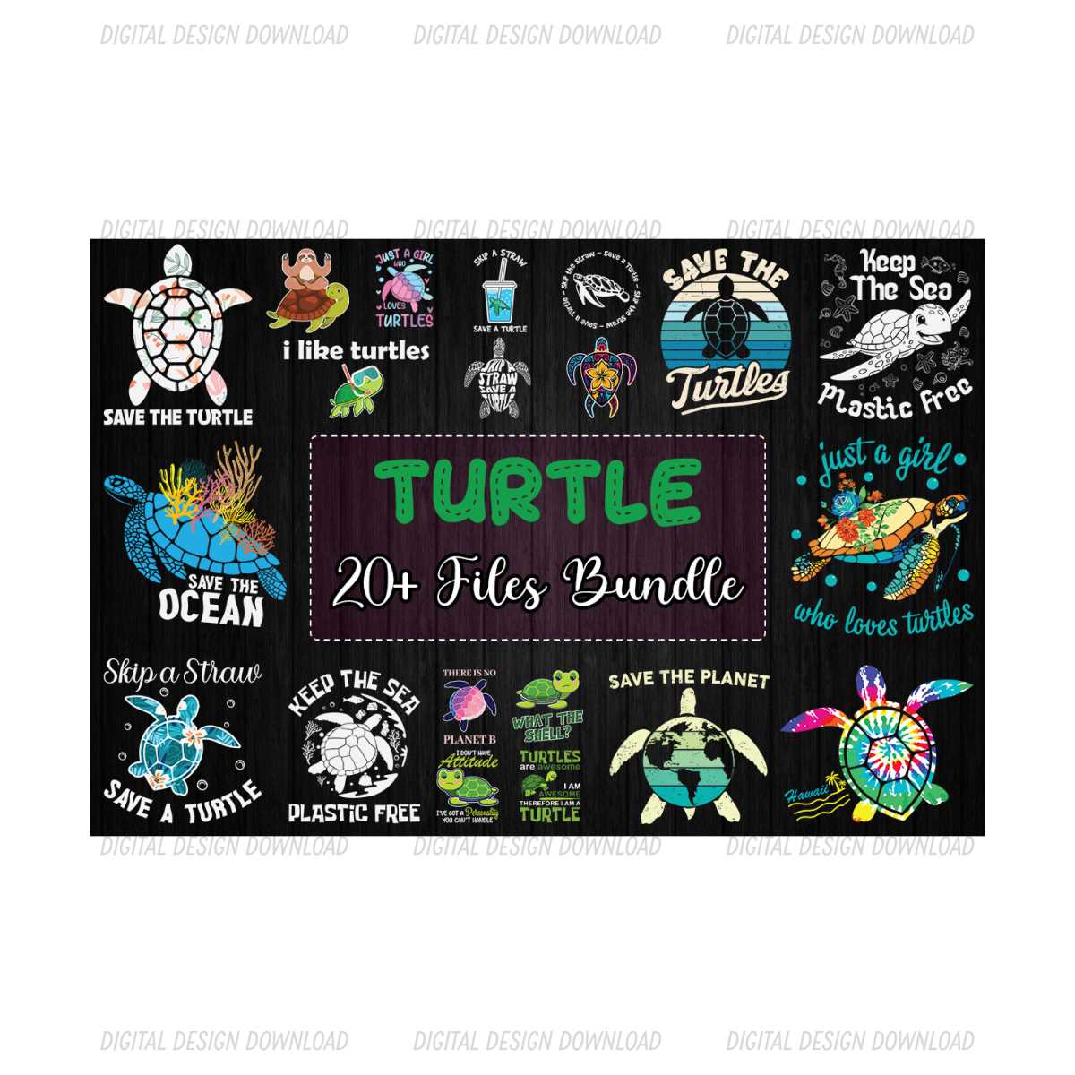 20 Files Turtle Bundle Svg, Turtle Svg, Turtle Vector, Turtl | Inspire ...