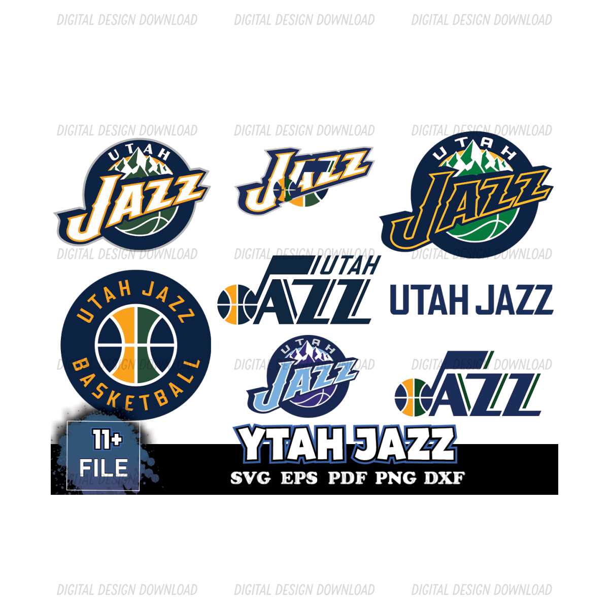 11 FILE Ytah Jazz Svg Bundle | Inspire Uplift