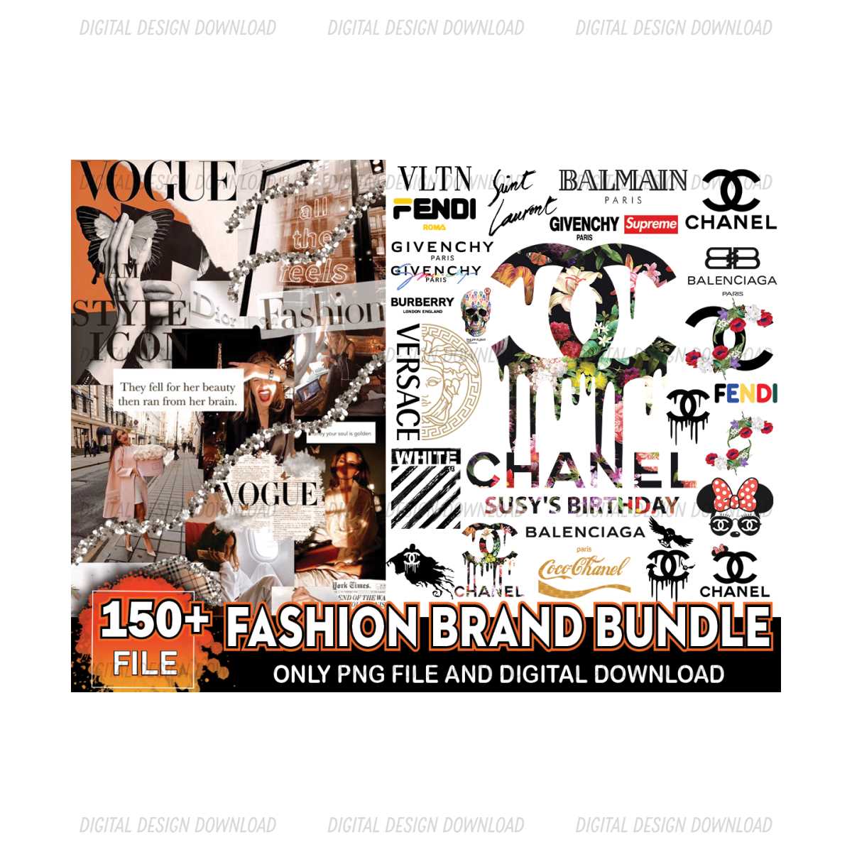 150 Fashion Brand Bundle, Trending Png, Brand Logos Png | Inspire Uplift