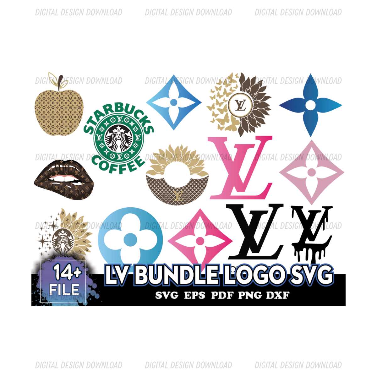 LV Bundle Logo Svg, LV Bundle Svg, Logos Svg | Inspire Uplift