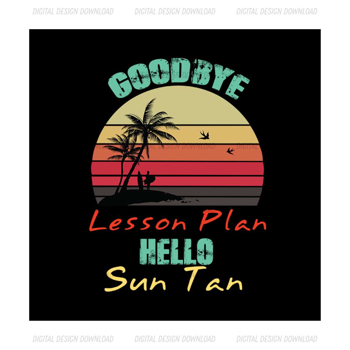 Goodbye lesson plan hello sun tan SVG Files For Silhouette, - Inspire ...