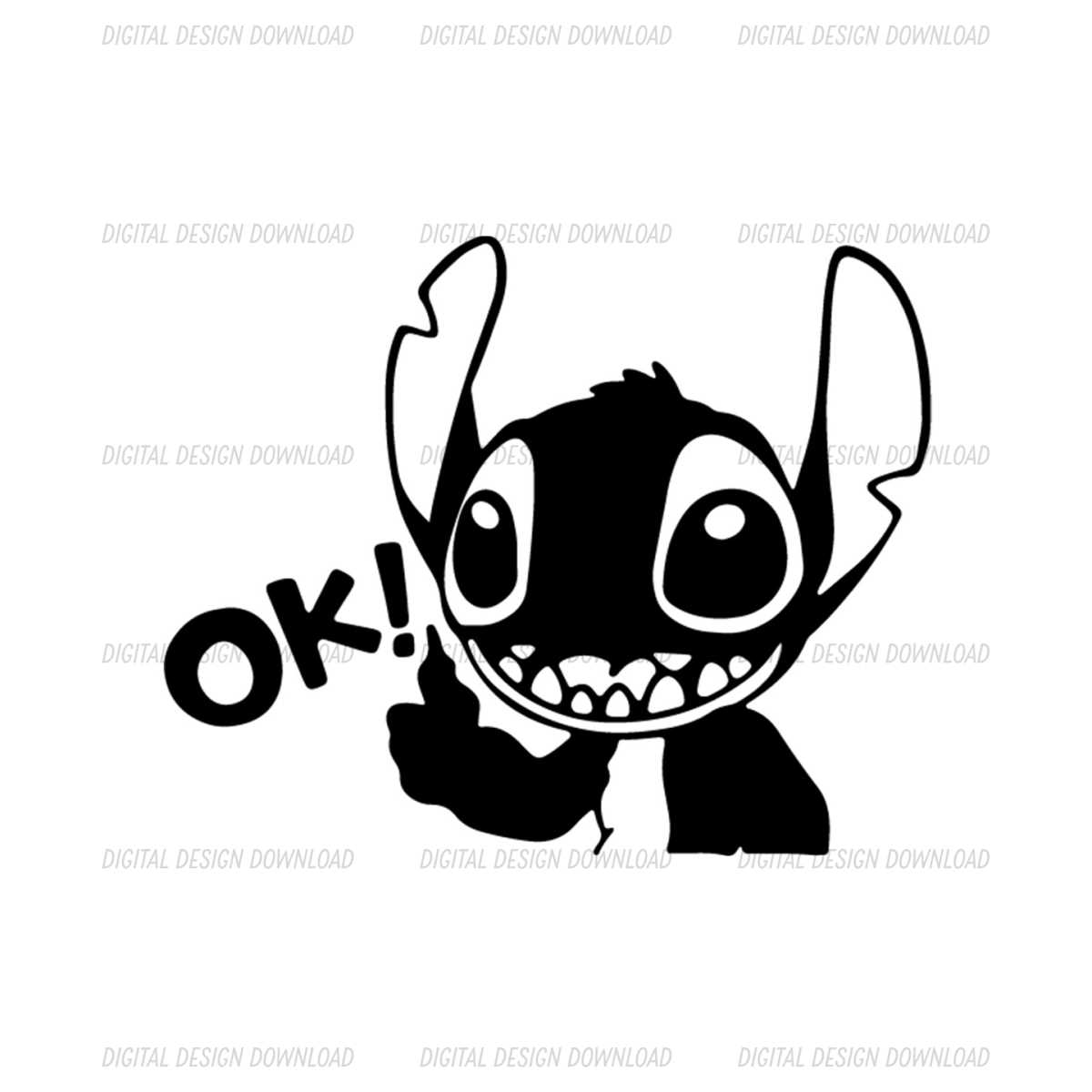 Stitch Ok SVG, Stitch Hello SVG, Disney Stitch SVG, Stitch E | Inspire ...