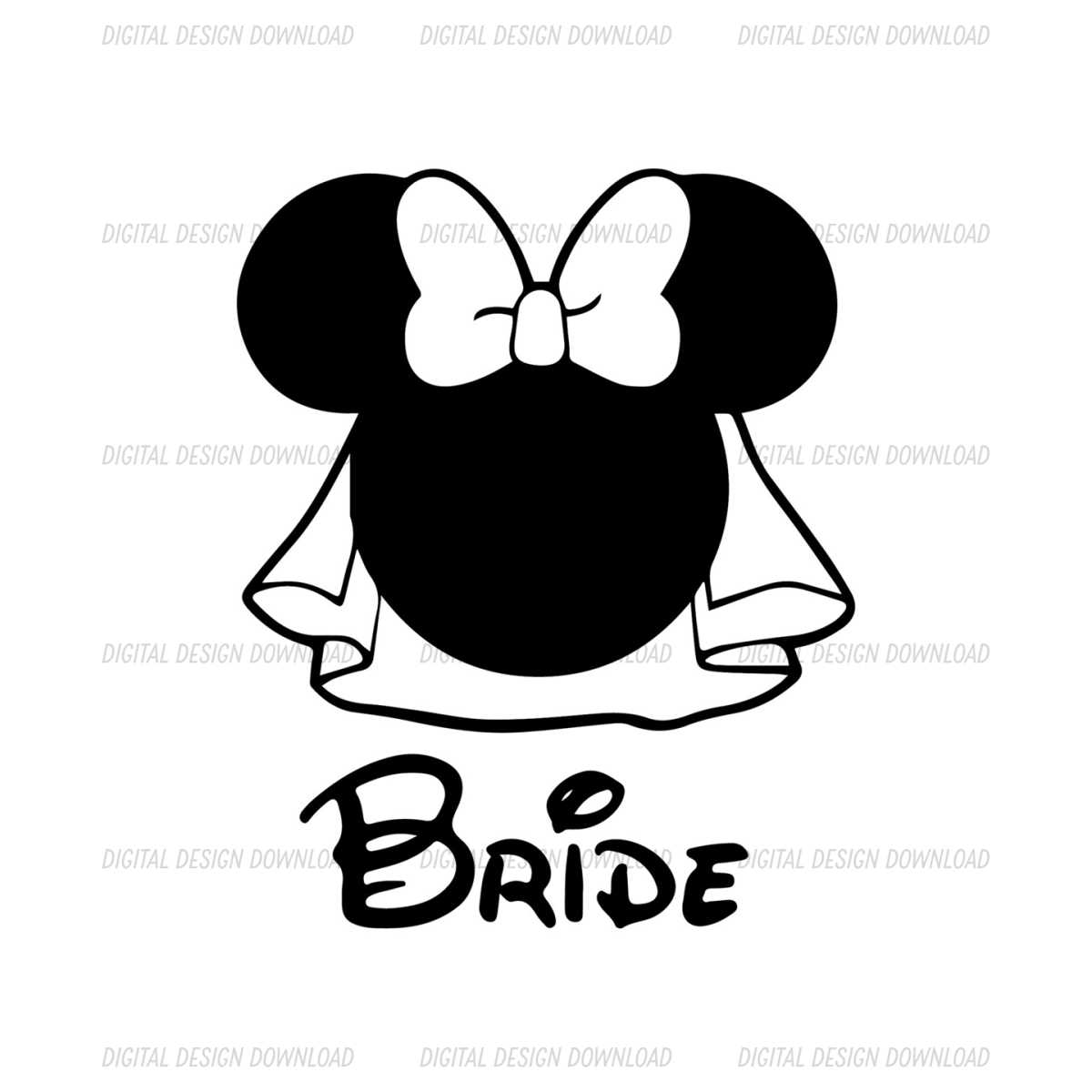 Disney Bride Minnie Mouse Mickey Wedding SVG | Inspire Uplift