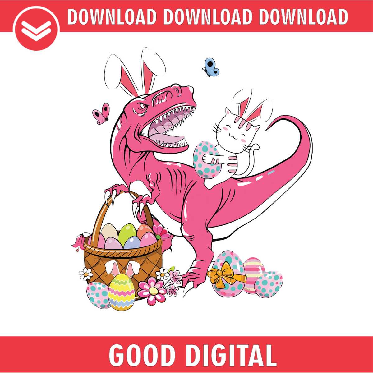 Happy Easter Hunting Season Dinosaur Egg Hunter PNG | Inspire Uplift