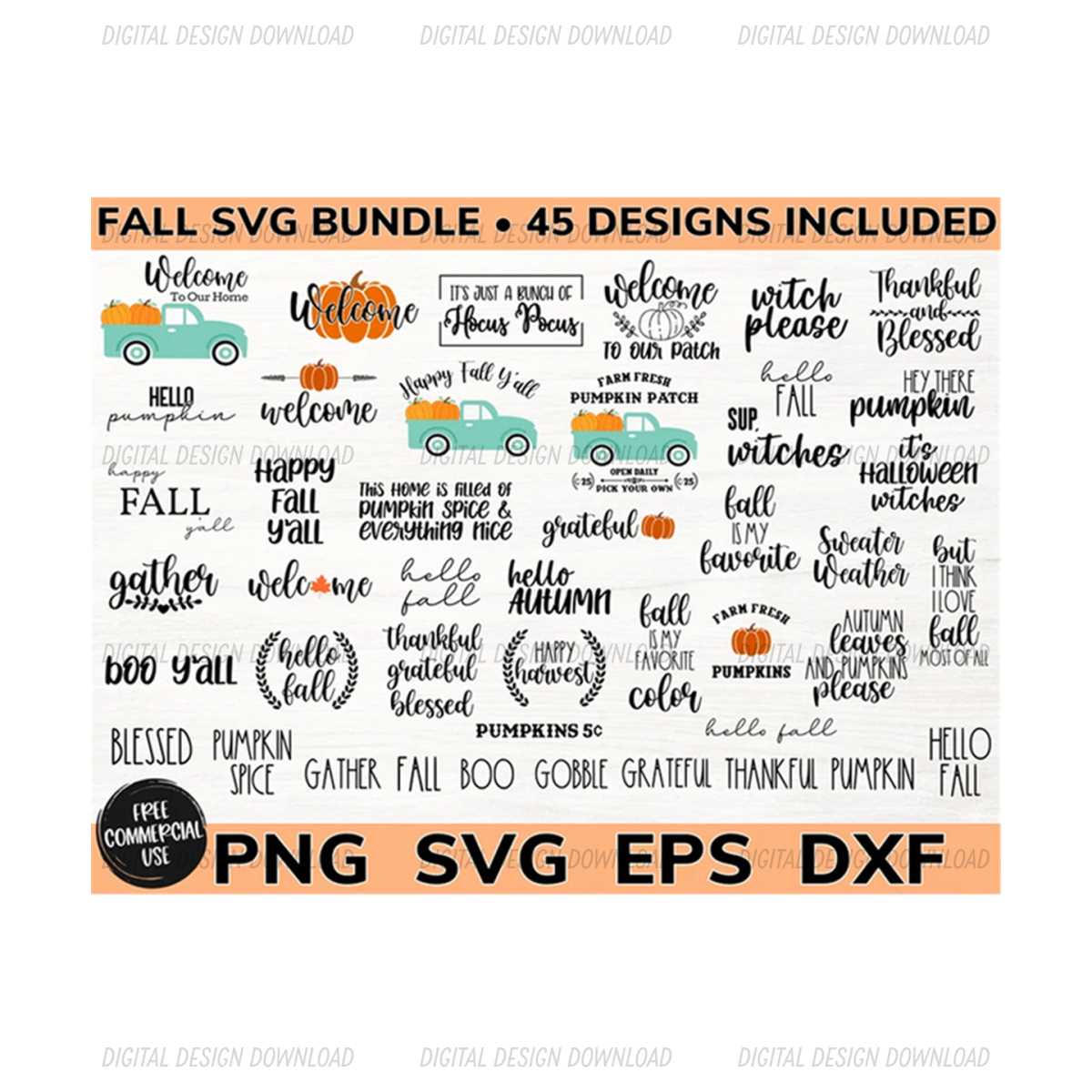 Fall SVG Bundle, Fall SVG Files For Cricut, Autumn SVG Desig | Inspire ...