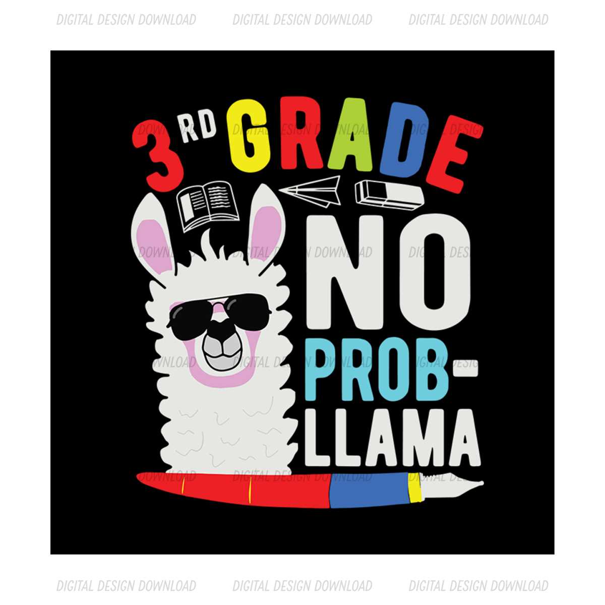 3rd grade no probllama,3rd grade svg,3rd grade shirt, 3rd gr | Inspire ...