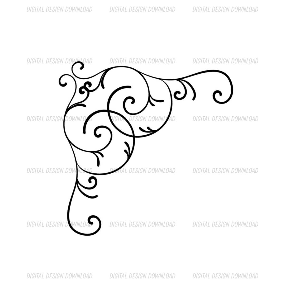Disney Ornamental Curly Corner Cinderella Cartoon SVG | Inspire Uplift