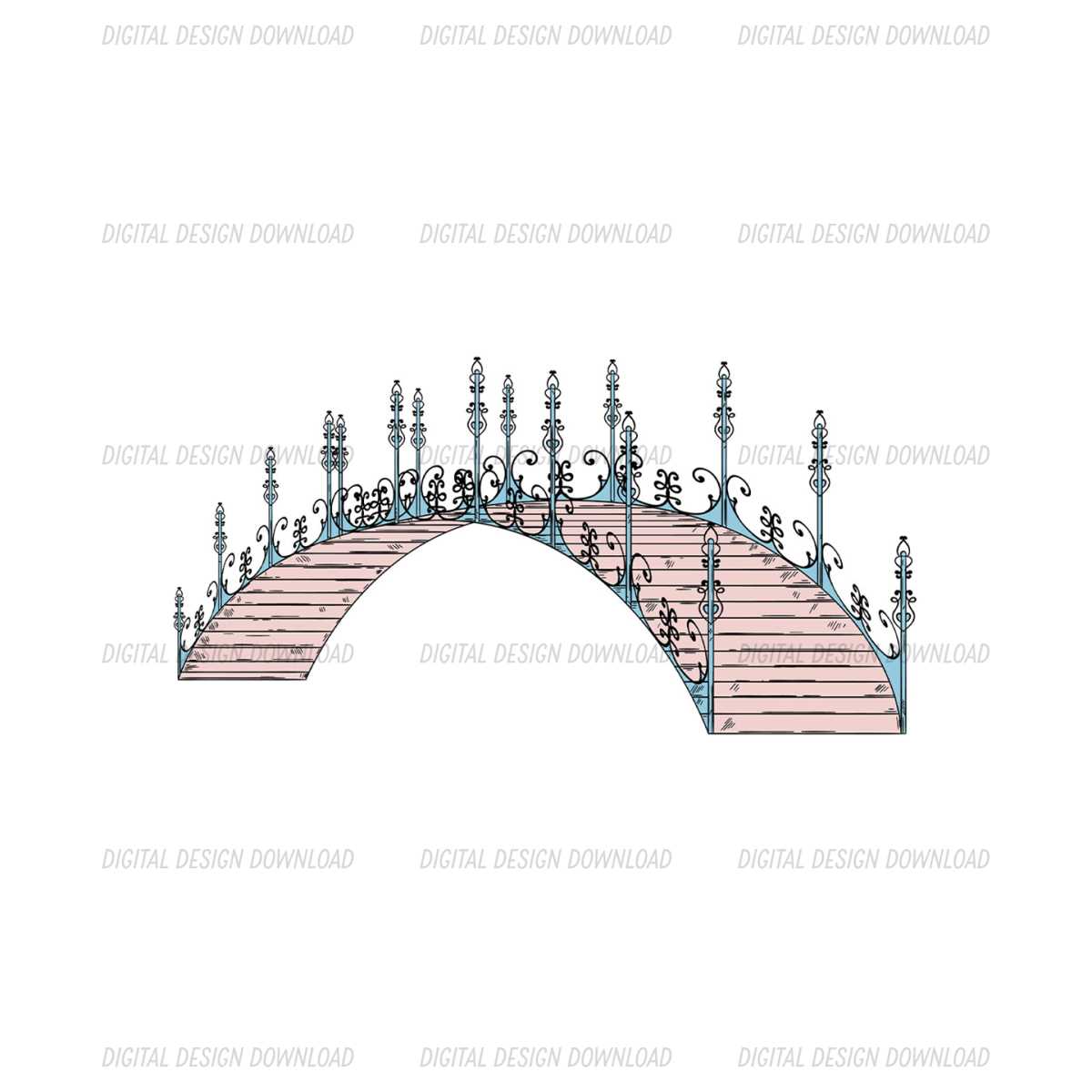 Disney Vintage Fantasy Bridge Cinderella Vector SVG | Inspire Uplift