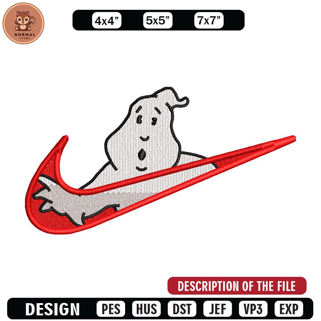 Casafantasmas nike embroidery design, Ghostbusters embroider - Inspire ...