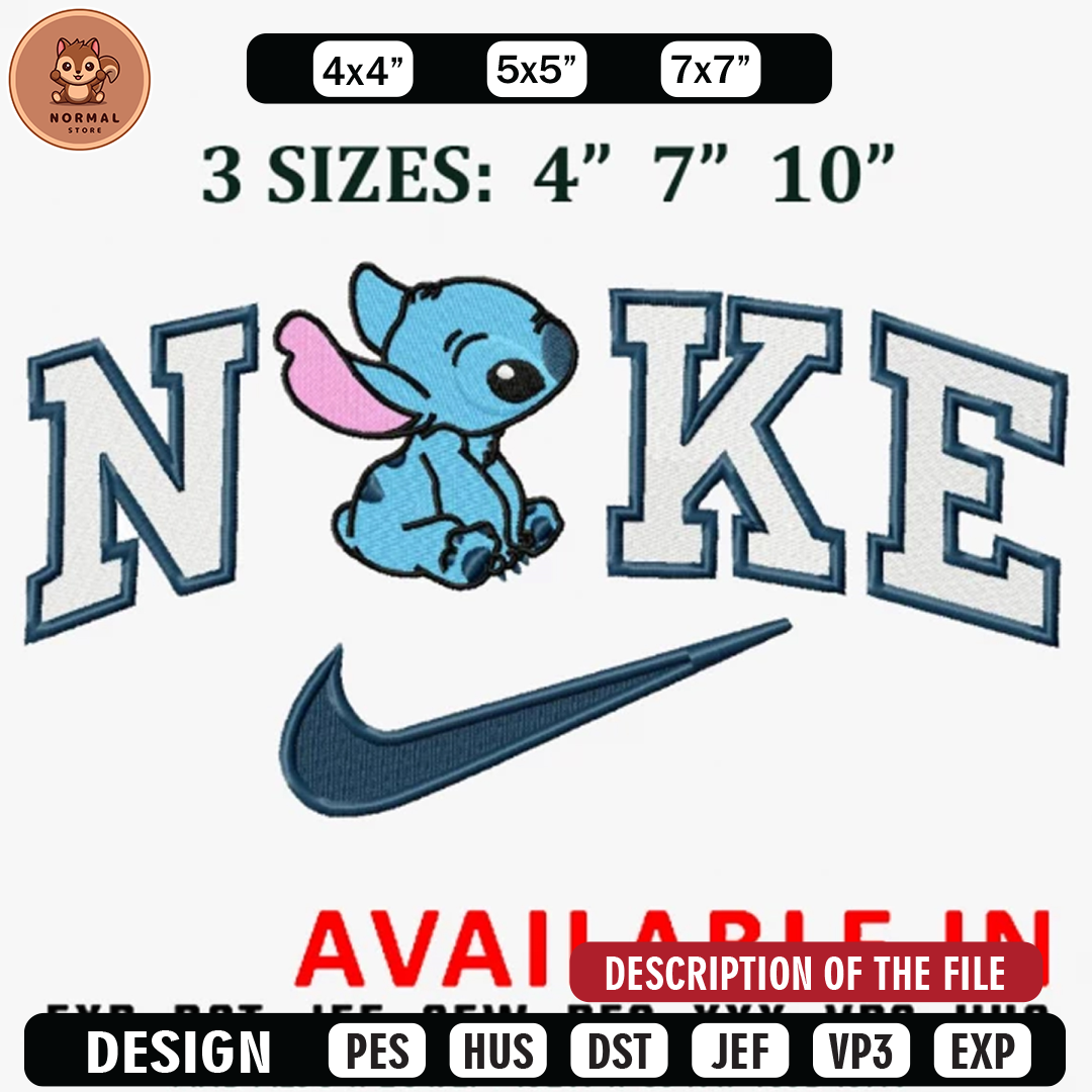 Stitch chibi x nike embroidery design, Brand design, Embroid | Inspire ...