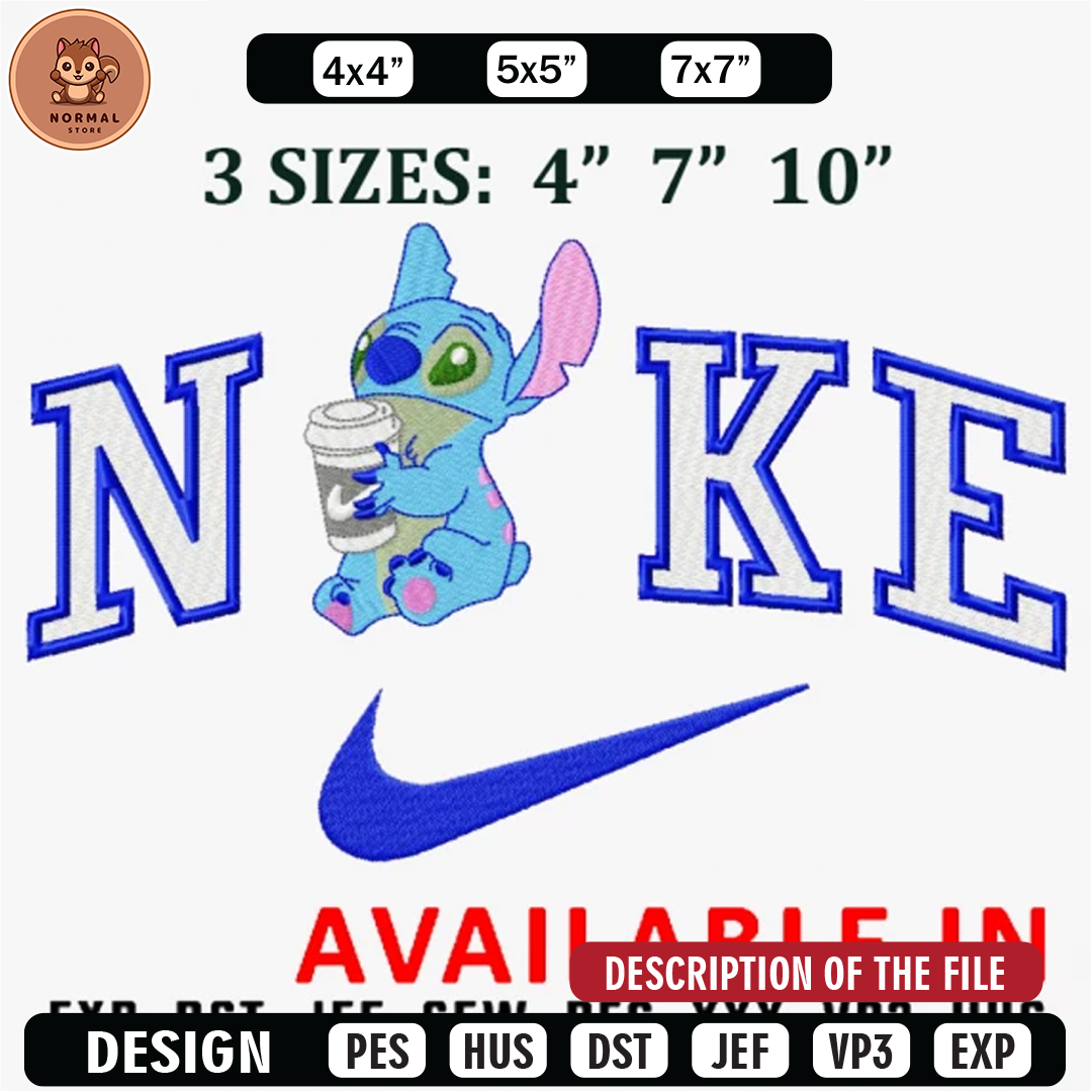 Stitch x nike logo embroidery design, Embroidered shirt, Bra | Inspire ...