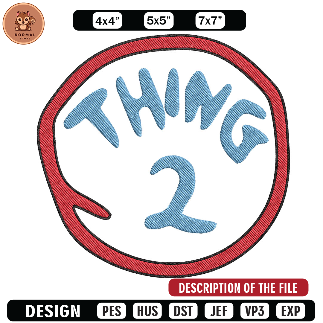 thing logo Embroidery Design, Embroidery File, logo Embroid | Inspire ...