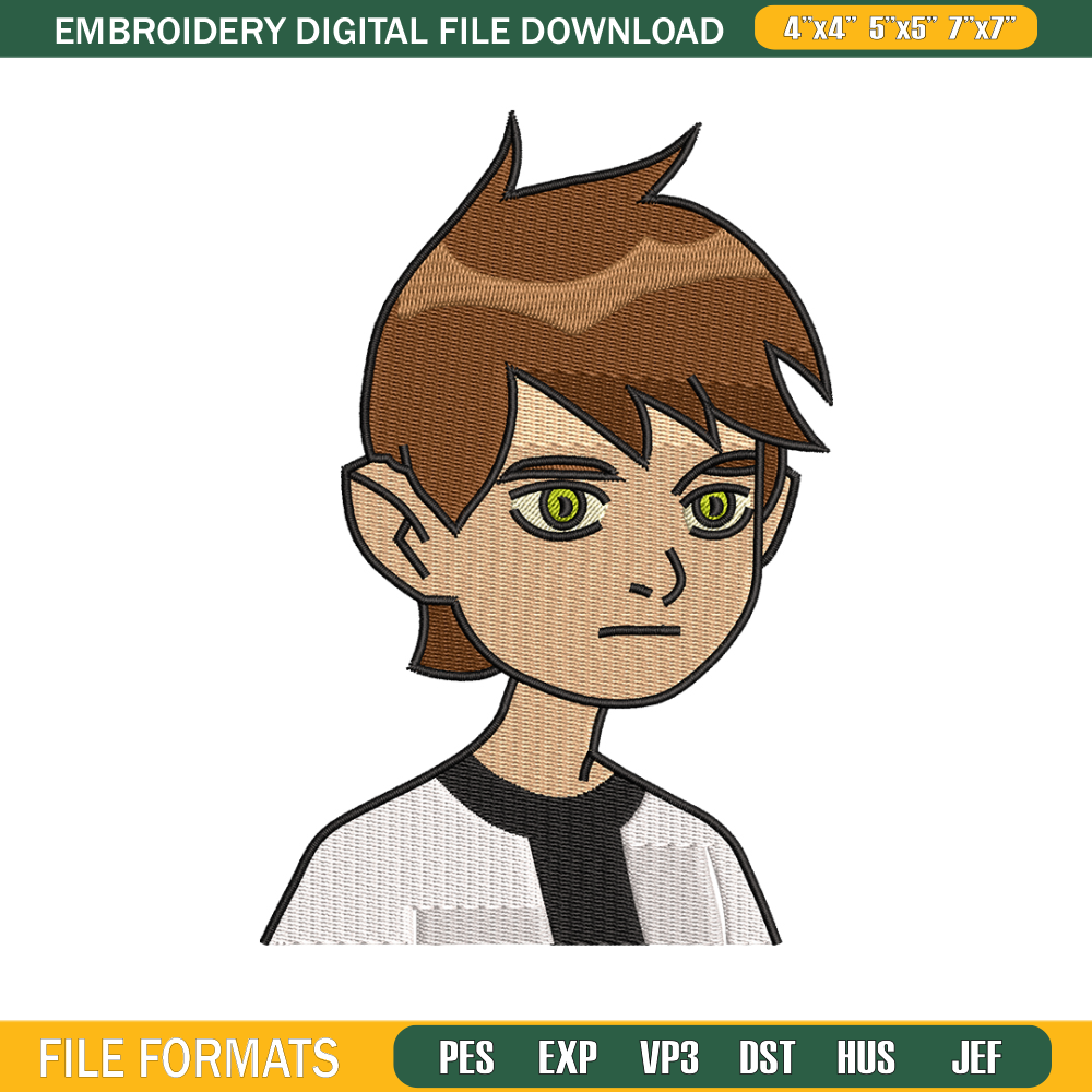 Ben Tennyson embroidery design, Benten embroidery, cartoon d - Inspire ...
