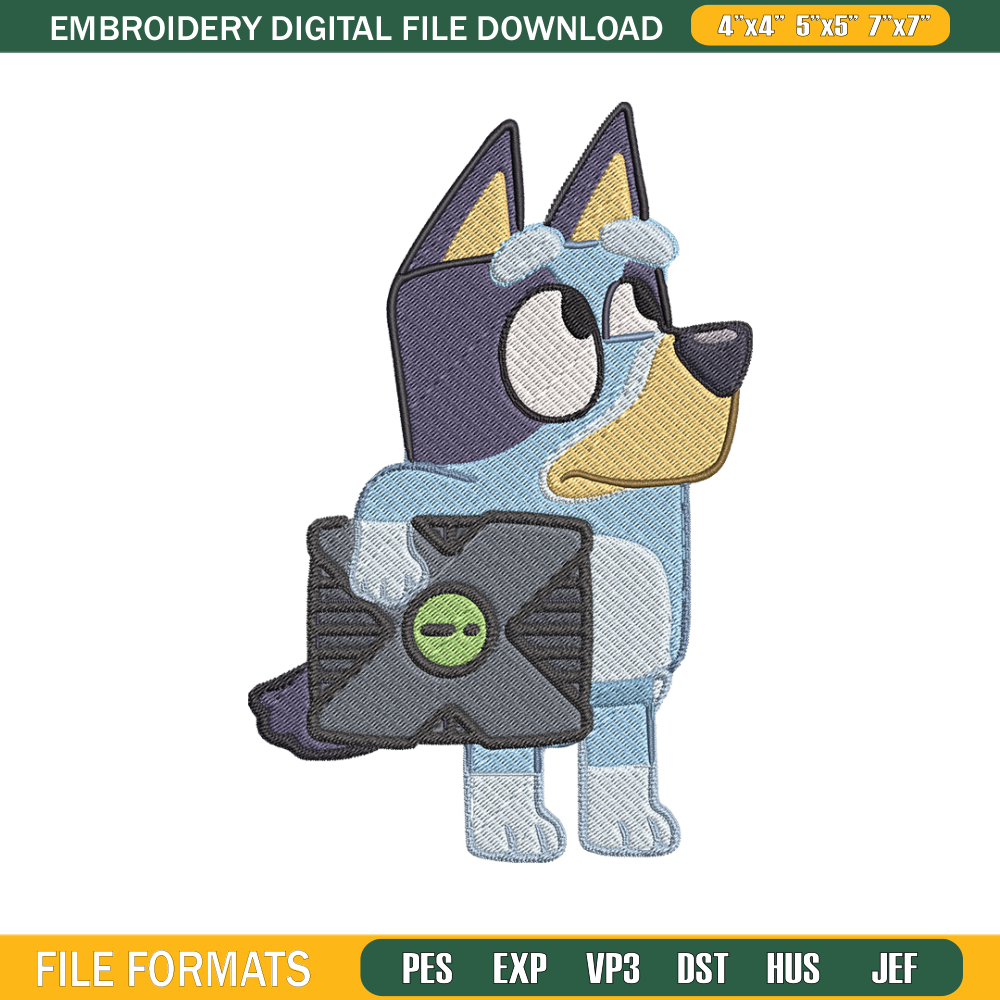 Bluey cartoon Embroidery, Bluey Embroidery, Embroidery File, - Inspire ...
