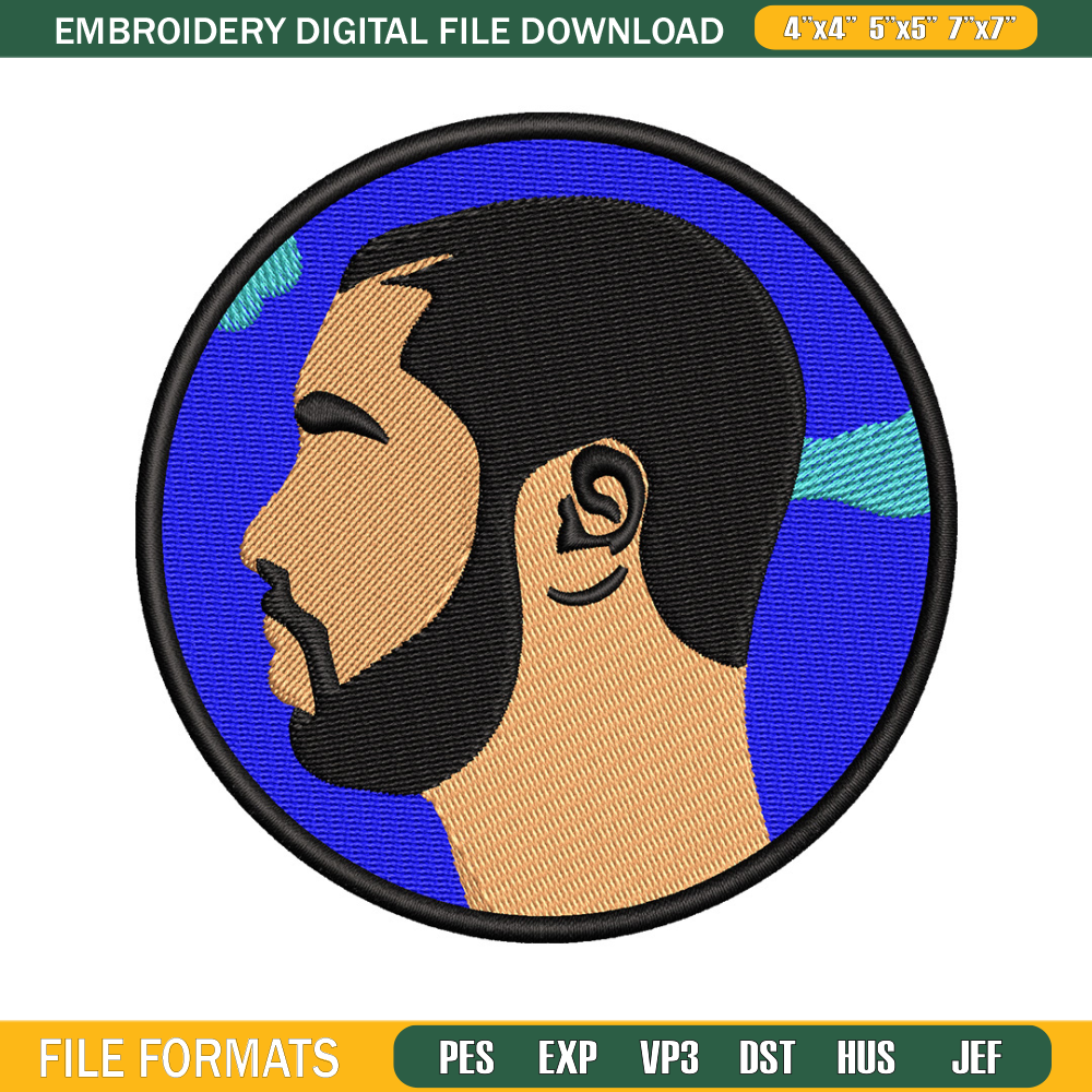 Drake circle embroidery design, Drake embroidery, Embroidery - Inspire ...