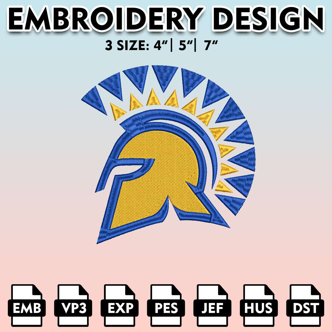NCAA Logo Embroidery Designs, NCAA Spartans,San Jose State S | Inspire ...