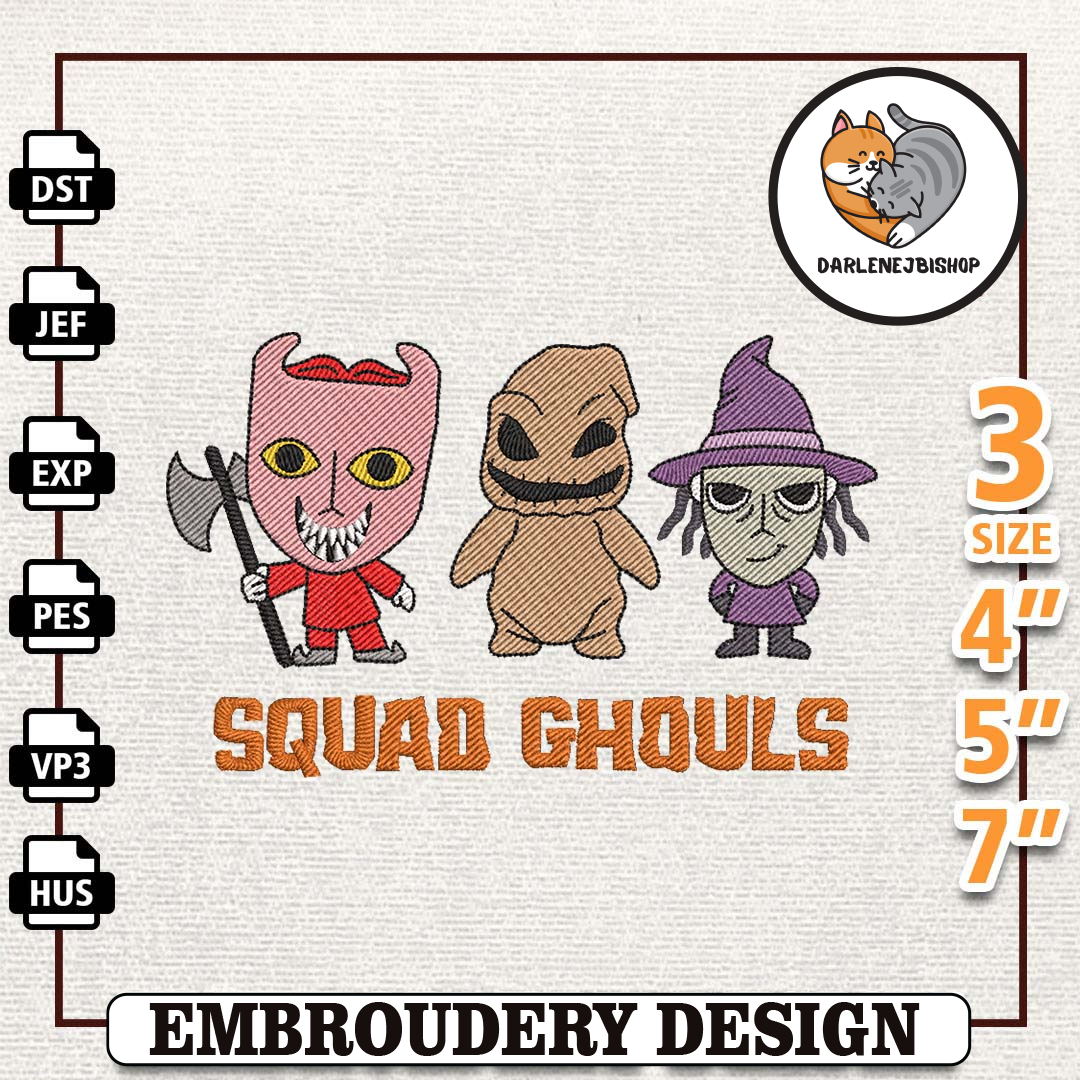 Horror Movie Characters Embroidery Design, Halloween Movie E | Inspire ...