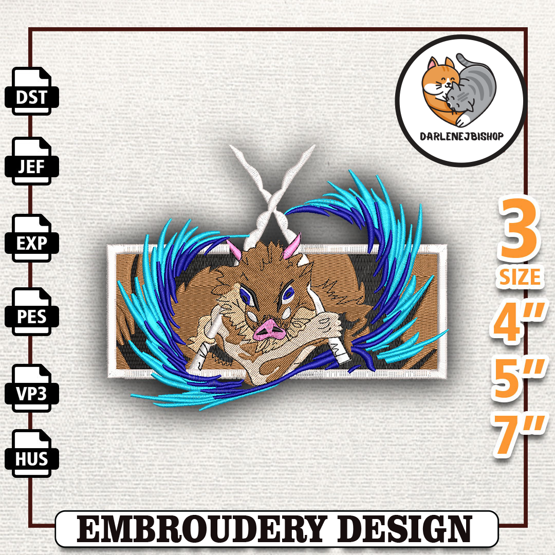 Inosuke Anime Design, Anime Embroidery Design, Anime Machine | Inspire ...