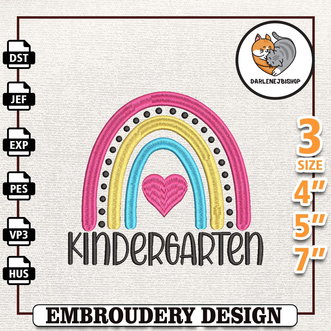 Kindergarten Embroidery Designs, Back To School Embroidery, | Inspire ...